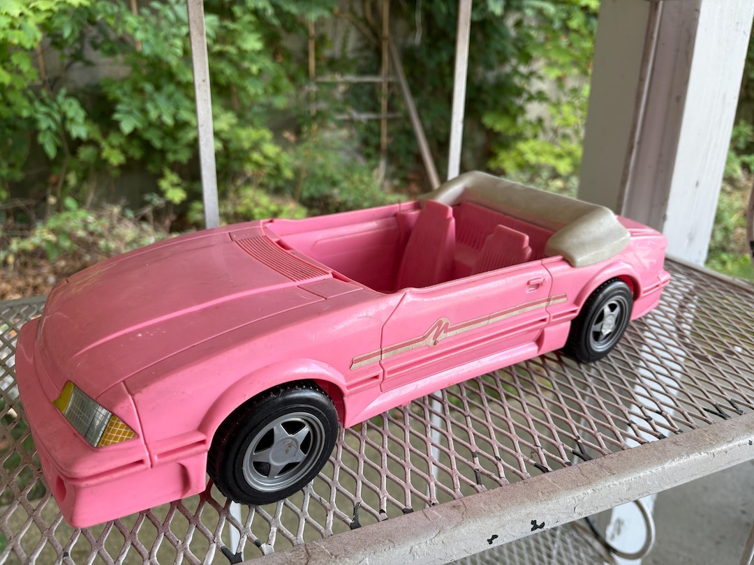VINTAGE! 1993 Mattel Barbie Pink Ford Mustang Convertible Toy Car - Etsy