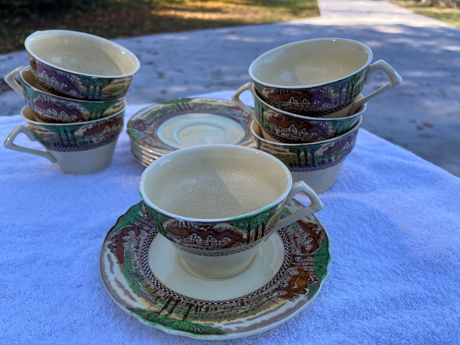 VINTAGE Myott Son and Co England's Countryside Tea Cup & - Etsy