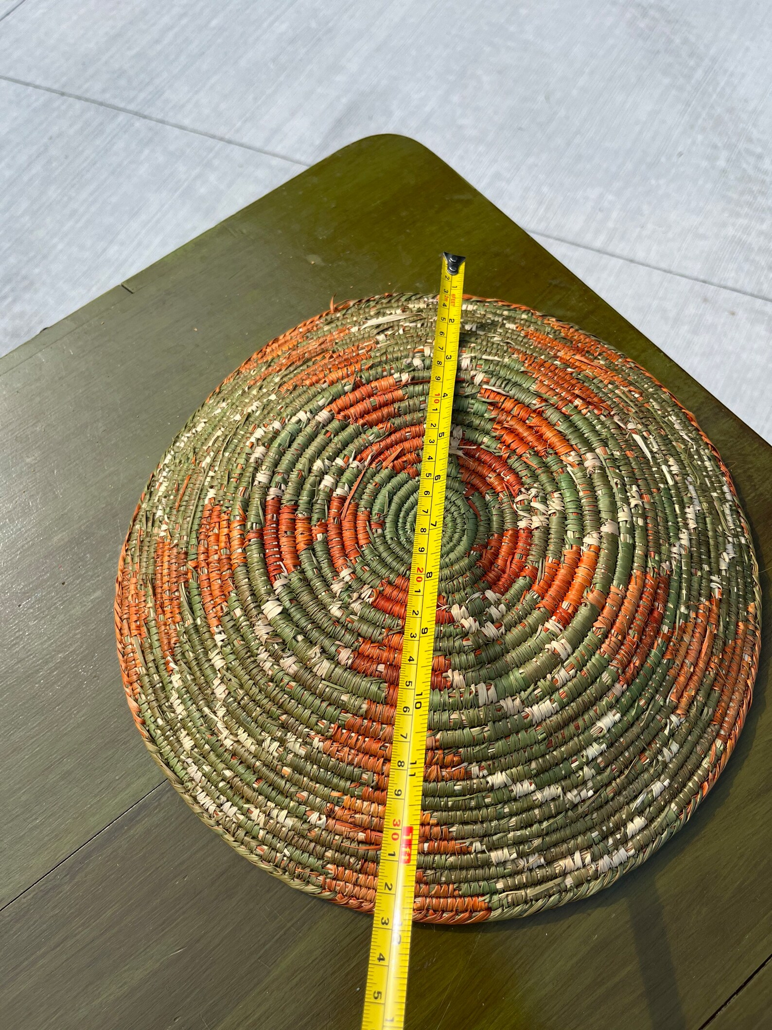 VINTAGE Sisal Coil Weave Basket W/ No Handles - Etsy