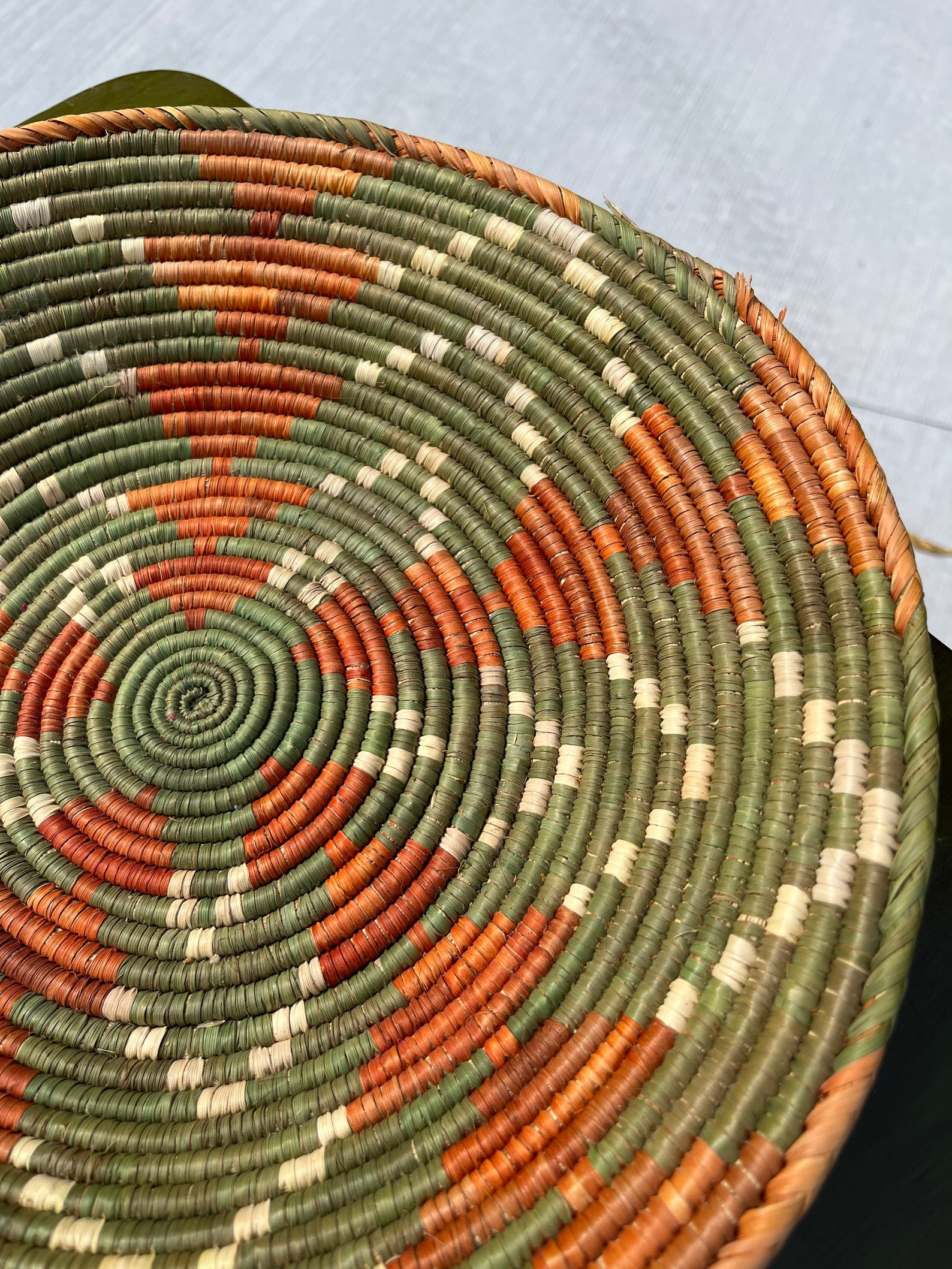 VINTAGE Sisal Coil Weave Basket W/ No Handles - Etsy