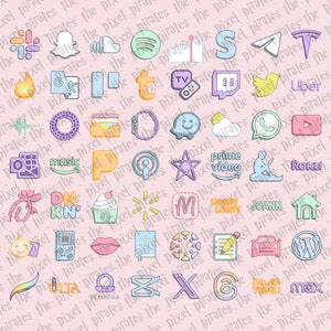 Pastel Lucky Charm App Icons With Pink Milk Blended Wallpaper - Etsy