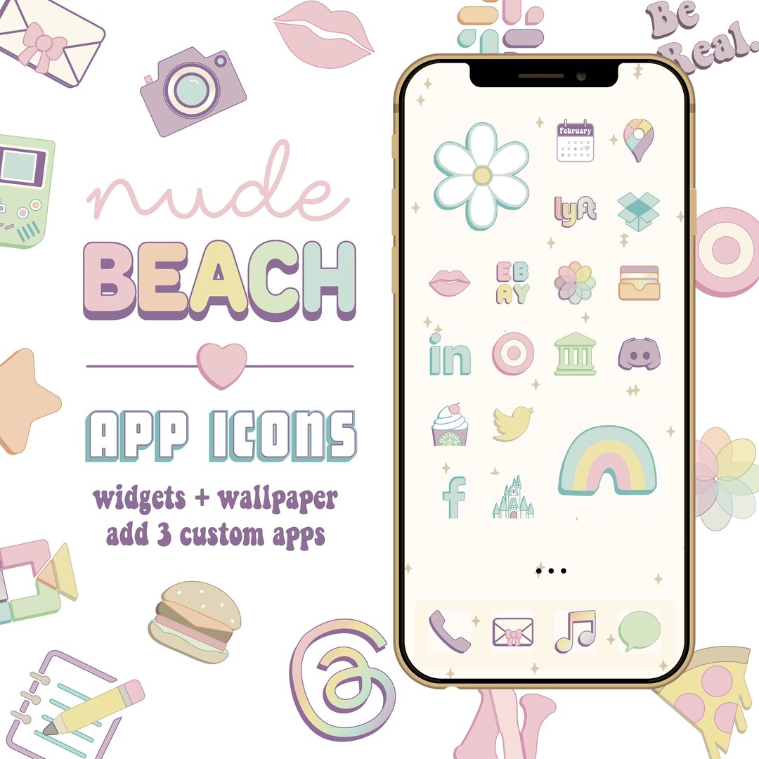 Neutral Beach App Icons | Muted Soft Ocean Themed App Icons for Ios and ...