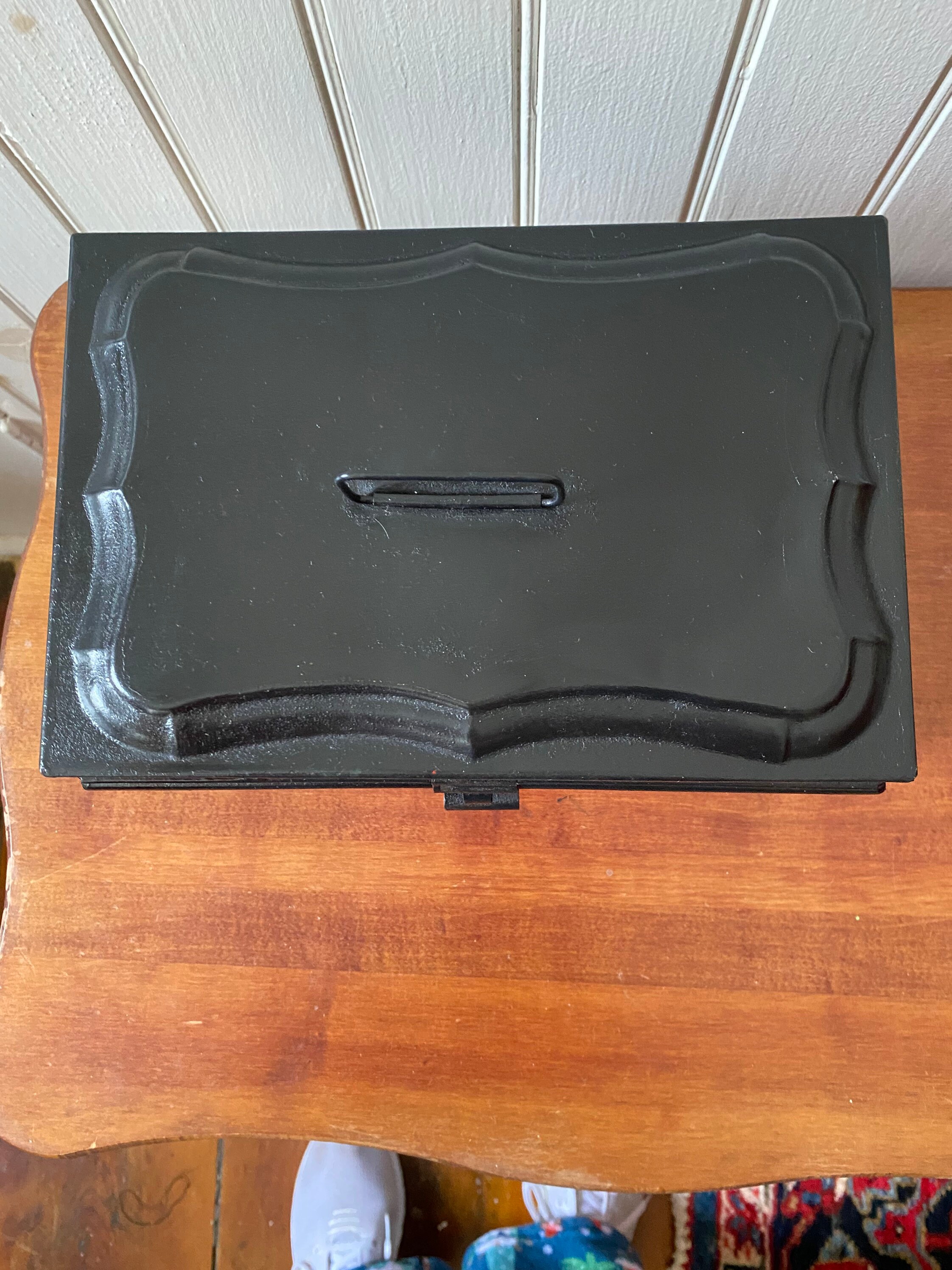 Antique Decorated Tin Deed Box - Etsy