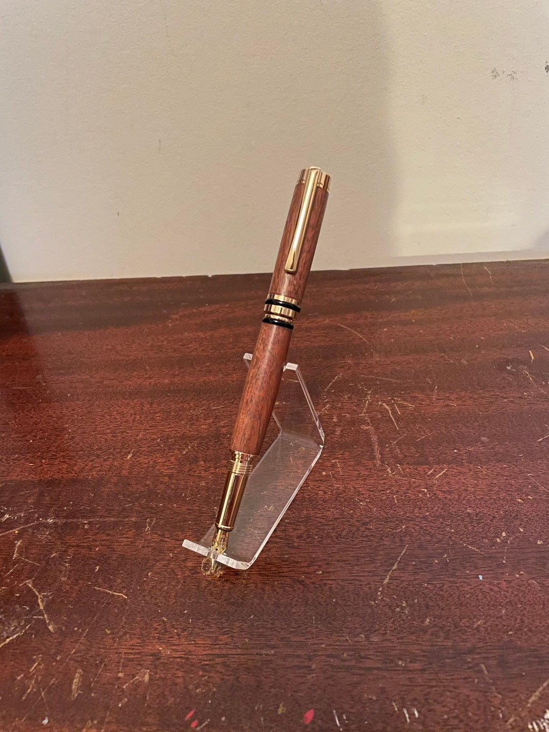 Wood Fountain Pen Hand Turned Bubinga Wood Beautiful Gift - Etsy