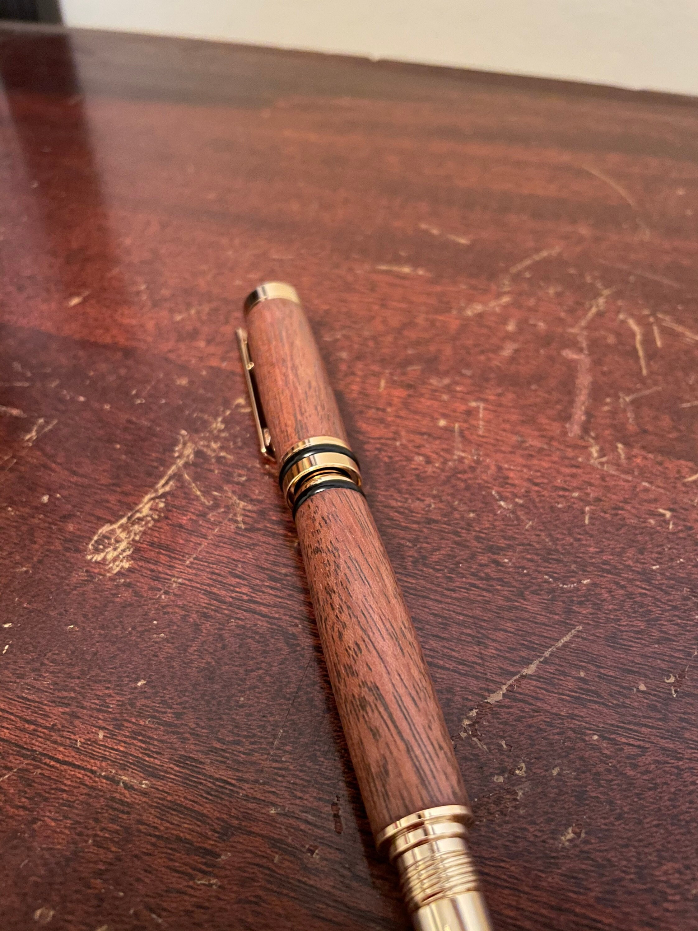 Wood Fountain Pen Hand Turned Bubinga Wood Beautiful Gift - Etsy