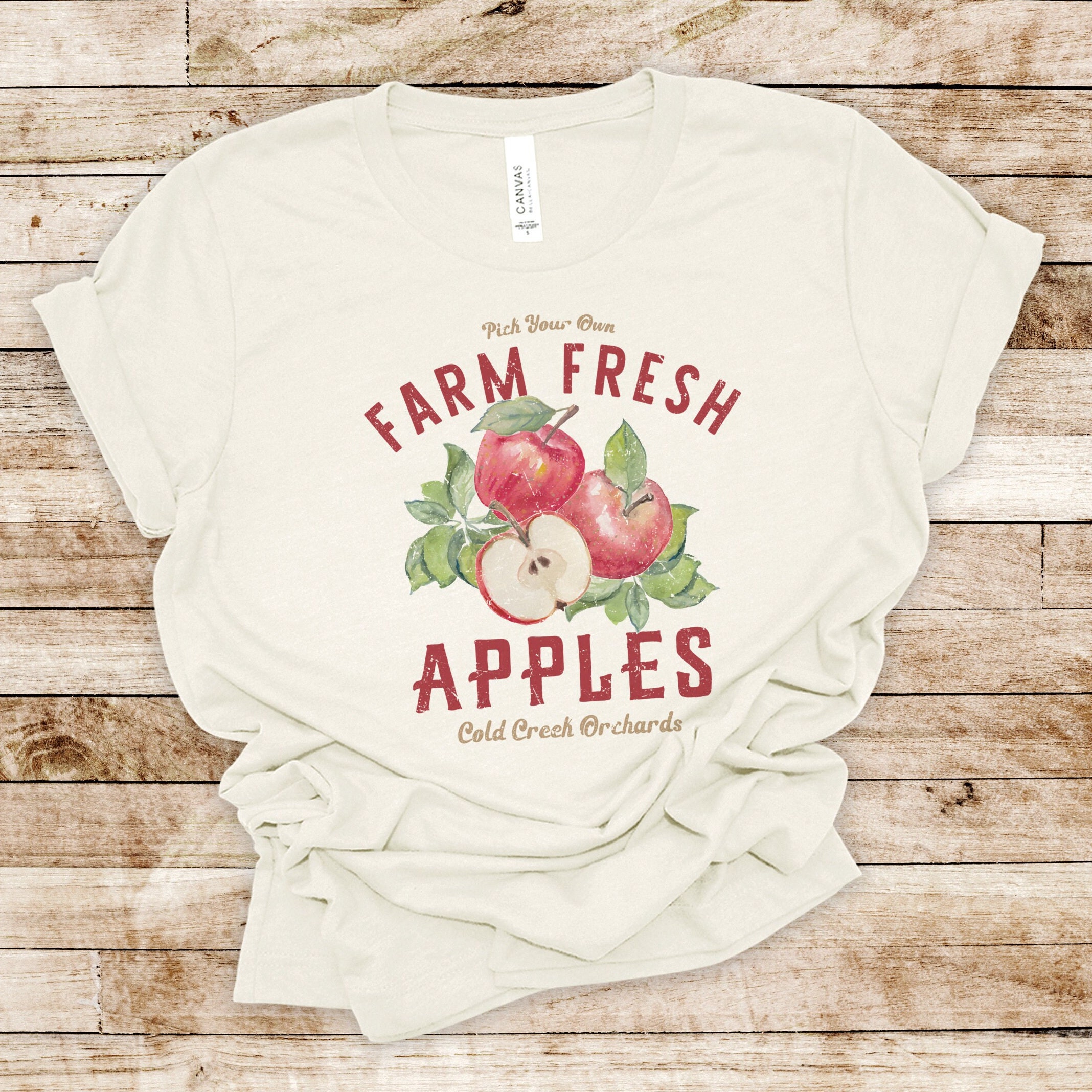 Farm Fresh Apples, Vintage Farmers Shirt, Apple Shirt, Fall Harvest ...