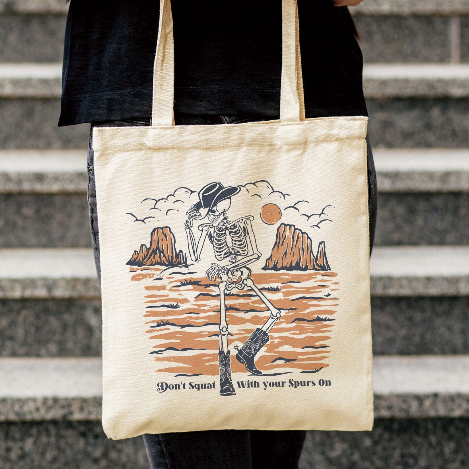 Spur Cowboy Tote Bag, Western Bag, Country Tote, Cowgirl Bag, Festival ...