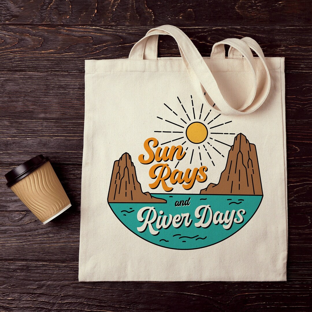 Sun Rays River Days Tote Bag, Boat Bag, Boat Tote Bag, Lake Days, River ...