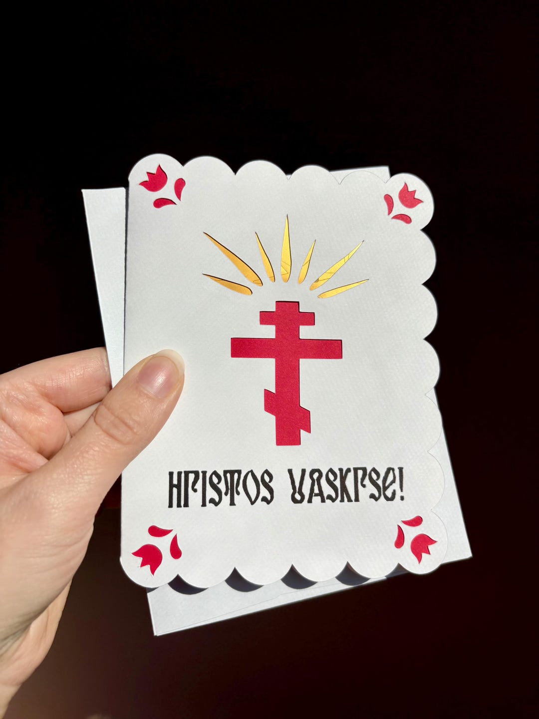 Handcrafted Pascha Card - Christ is Risen - Orthodox Christian Greeting ...