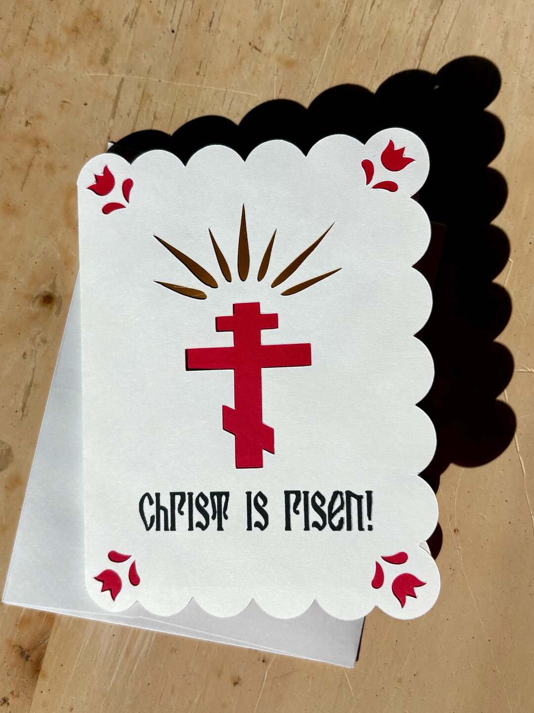 Handcrafted Pascha Card - Christ is Risen - Orthodox Christian Greeting ...