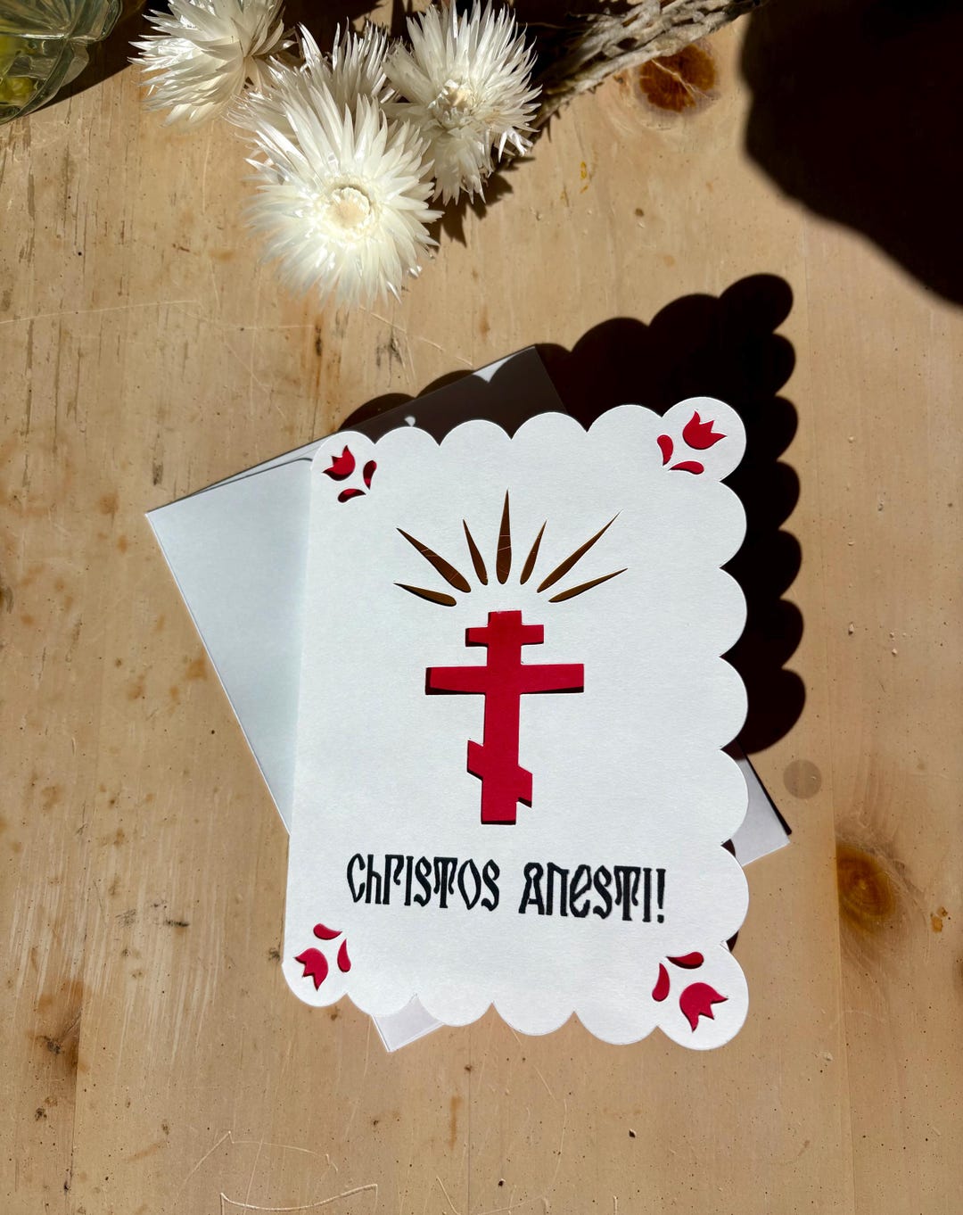 Handcrafted Pascha Card - Christ is Risen - Orthodox Christian Greeting ...