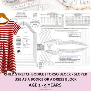 Stretch Child Block - Age 2 to 10 - Hip Block - Can Be Used as a Bodice ...