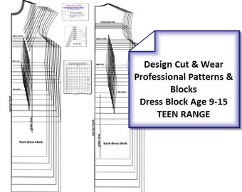 Teen Dress Block and Straight and Fitted Sleeve | Etsy