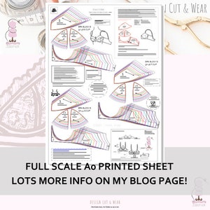 Basic Bra Pattern Block (sloper) - Larger- Cup Size E, F & G (UK ...