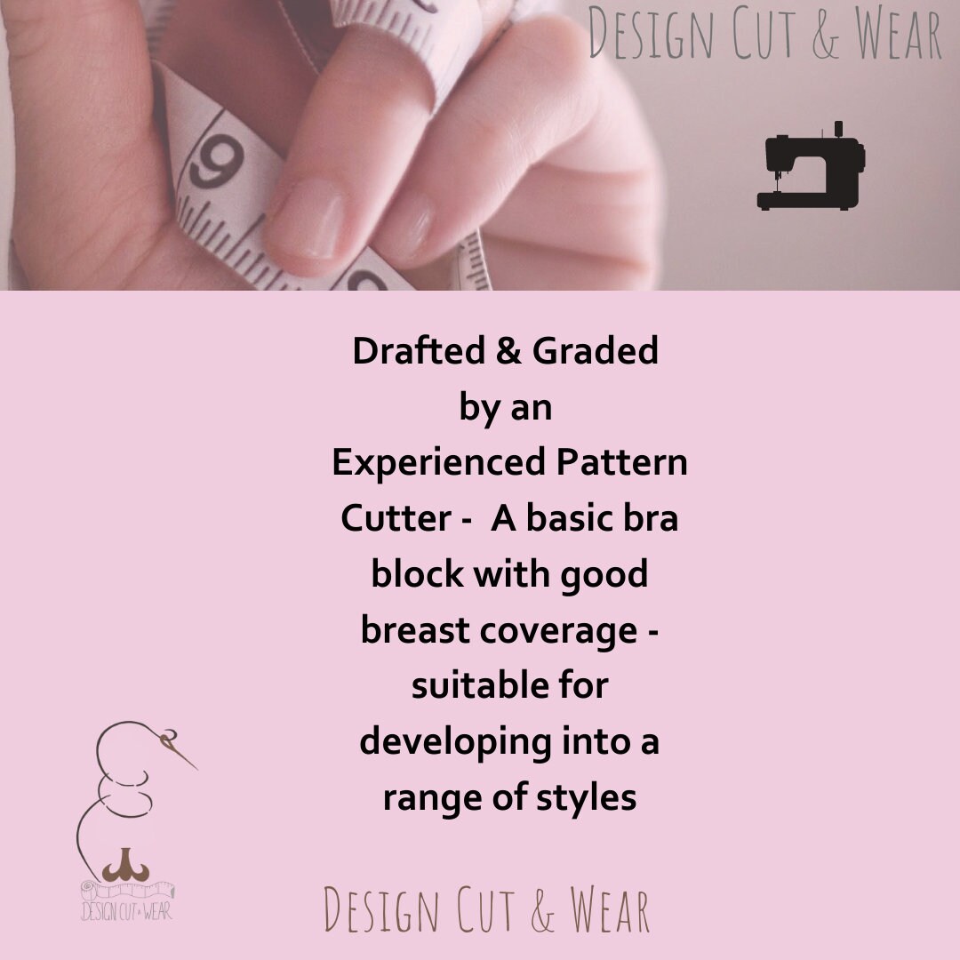 Basic Bra Pattern Block sloper Cup Size AA & D UK - Etsy UK