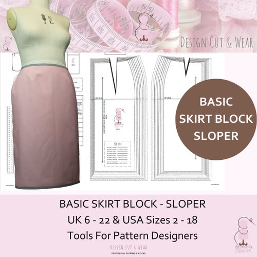 PDF Basic Trouser Block Sloper UK Sizes 8 22 USA - Etsy