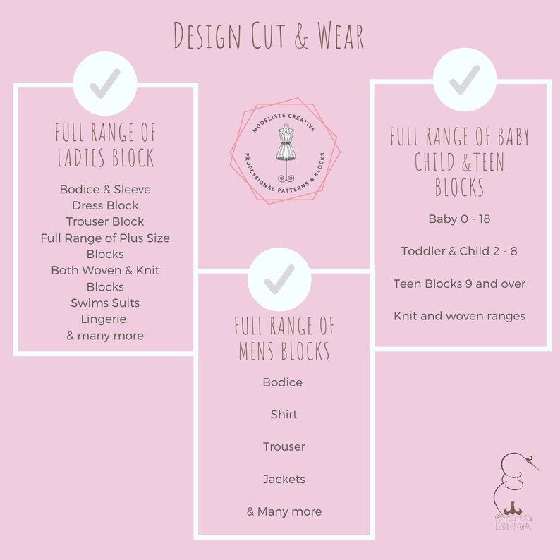 Teen Dress Block and Straight and Fitted Sleeve Blocks-age-9-to-15 ...