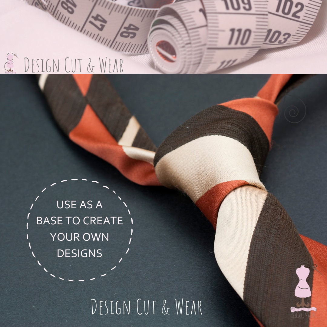 Tie Pattern Sheet - Making Instructions & Youtube Video - Make a Funky ...