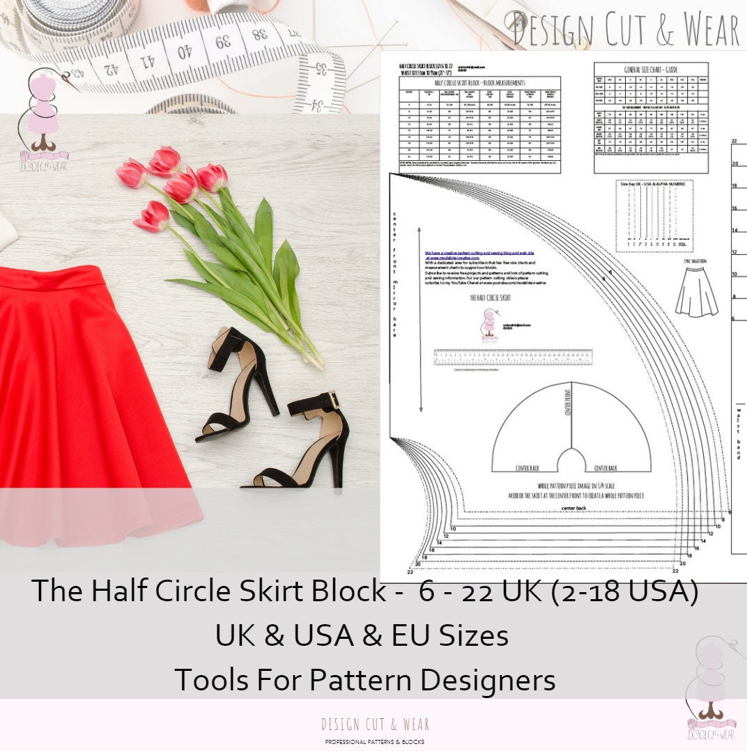 Circle Skirt Pattern Chart