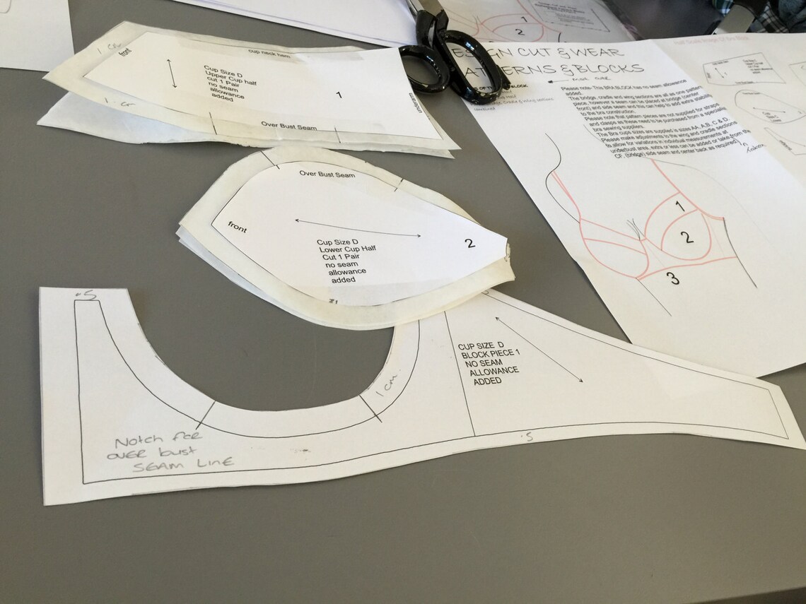 Basic Bra Pattern Block With Detailed Sewing and Fitting - Etsy