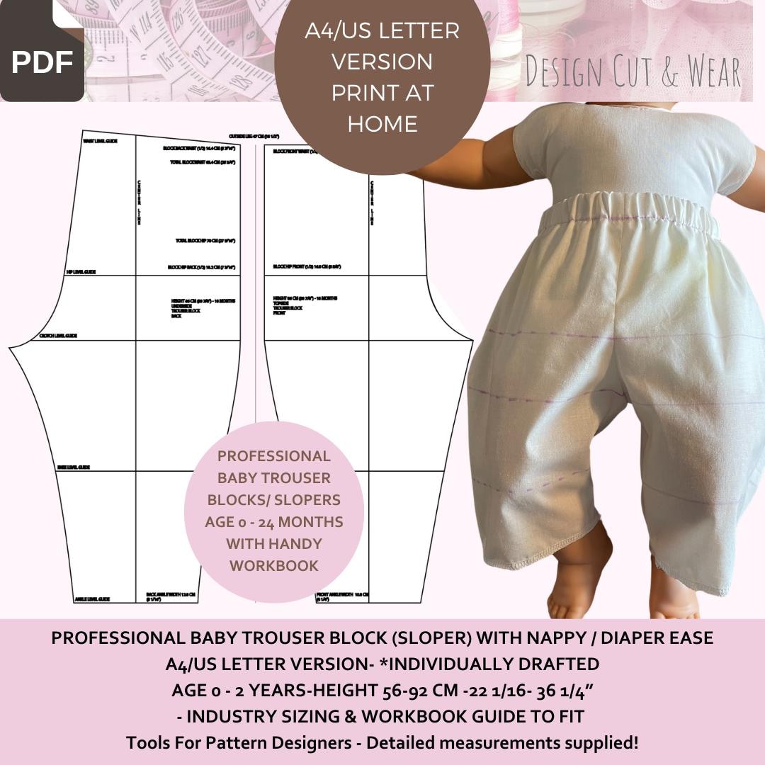 BABY Trouser / Pants Block -birth-24 Months -height 56-92CM -22 1/16 ...