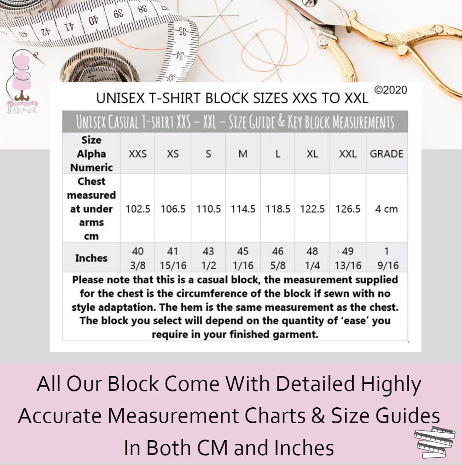 Unisex T-shirt Block / Sloper Size XXS to XXL design Your - Etsy