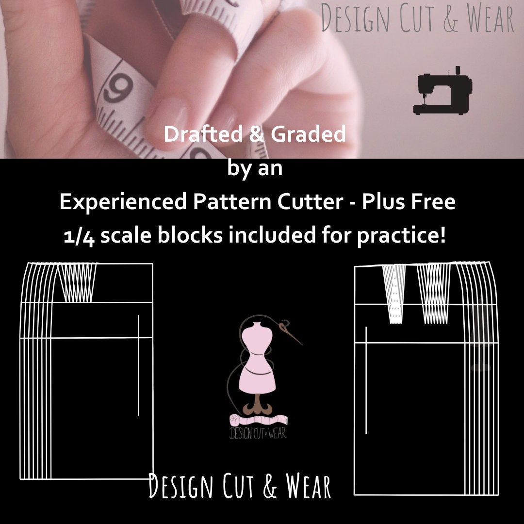 Plus Size Ladies Basic Skirt Block UK Size 16 to 30 US - Etsy UK