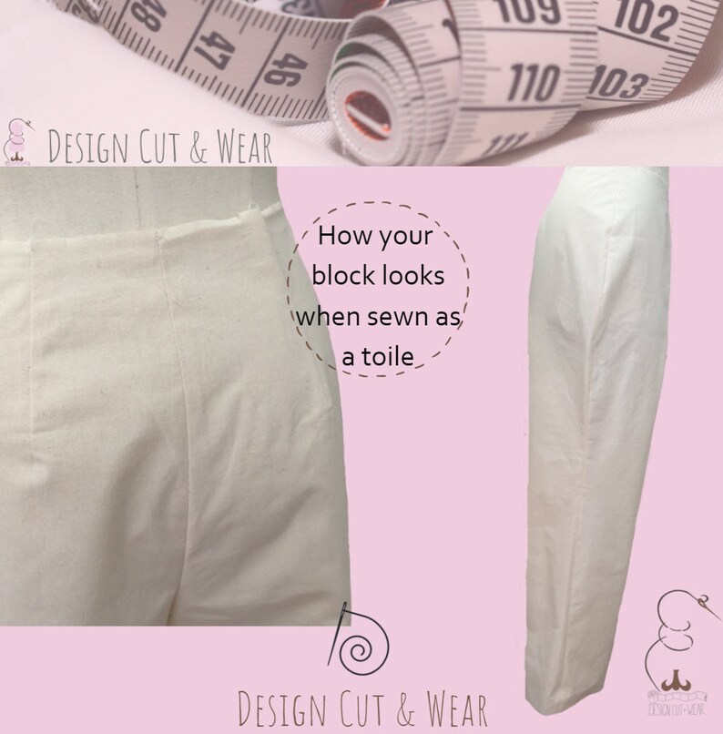 PDF Basic Trouser Block Sloper UK Sizes 8 22 USA - Etsy