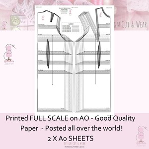 Plus Size Semi-fitted Dress Block UK Size 16 to 30- US Size 12 to 26 ...