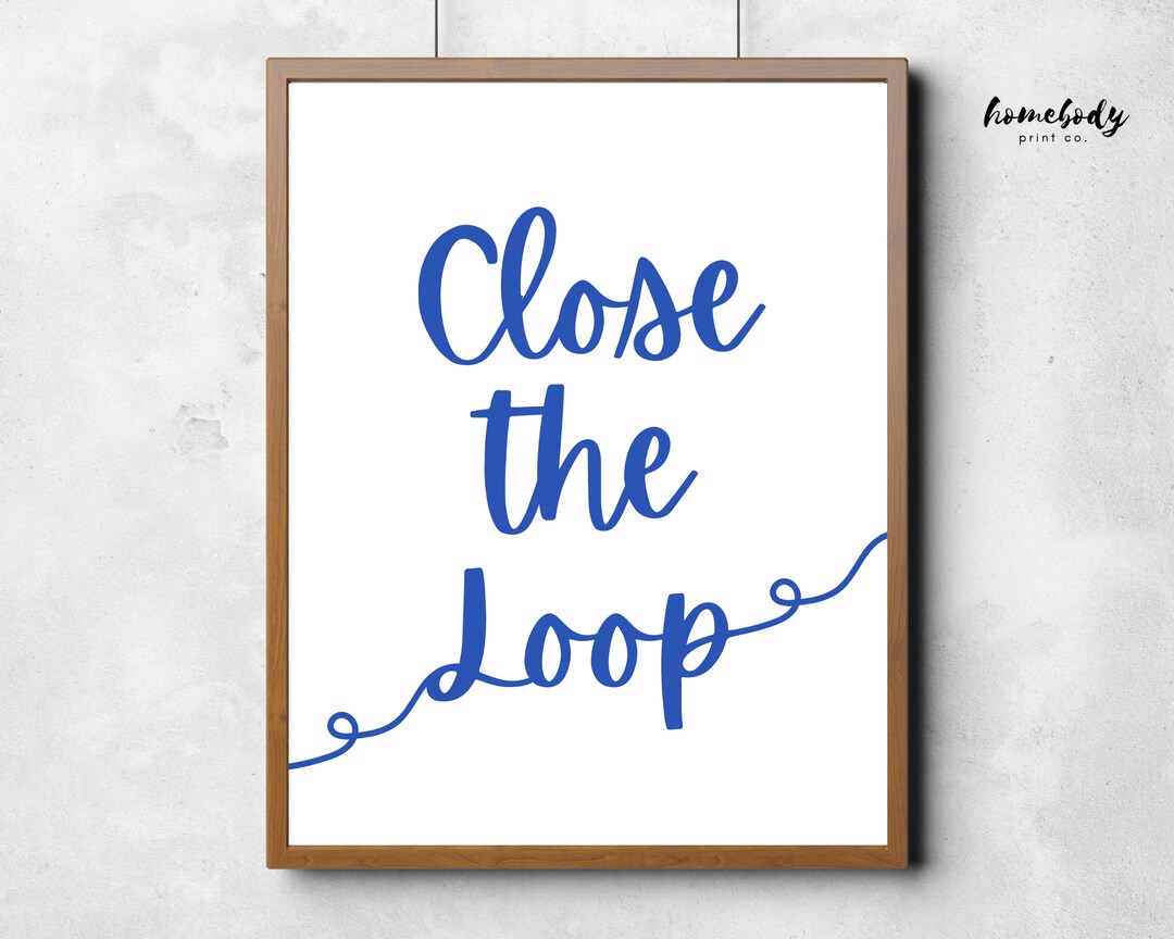 Home Office Wall Art | Close the Loop | Corporate Jargon Printable ...