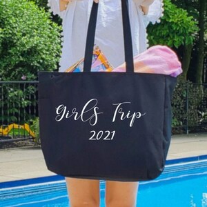 Tote Bag Personalized, Girls Trip Tote Bag, Girls Trip Gift, Canvas ...