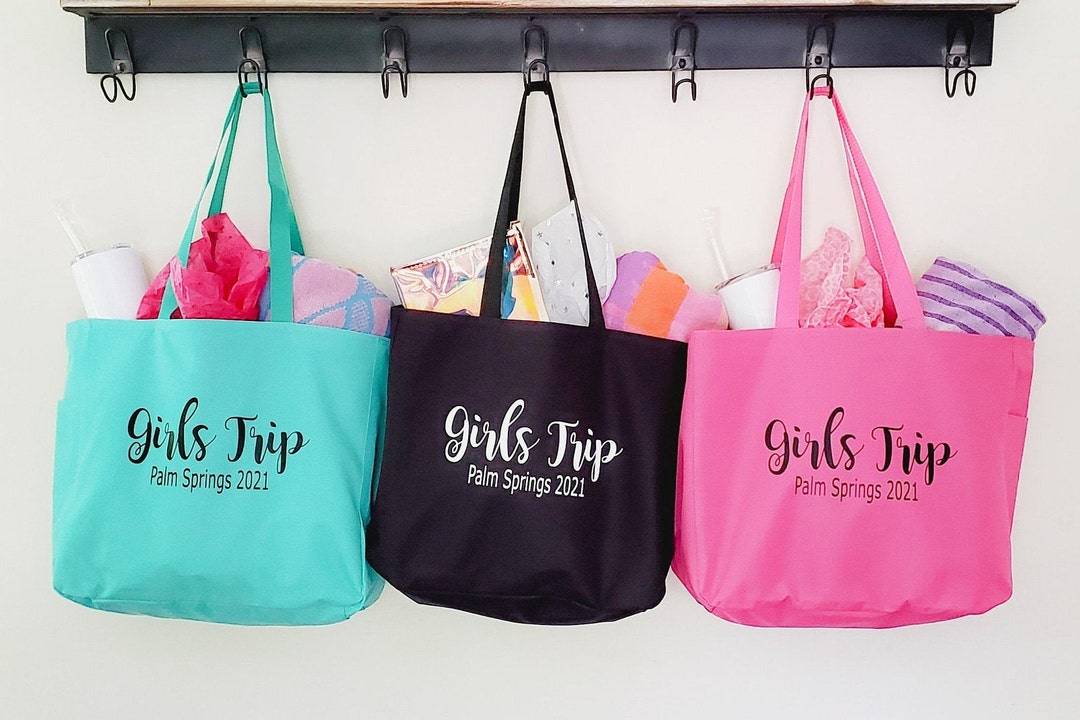 Tote Bag Personalized, Girls Trip Tote Bag, Girls Trip Gift, Canvas ...