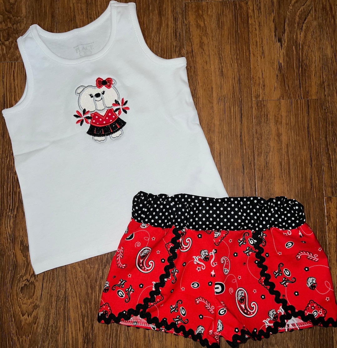 Georgia Bulldogs Outfit, Girls Bulldog Cheerleader Outfit, Girls ...