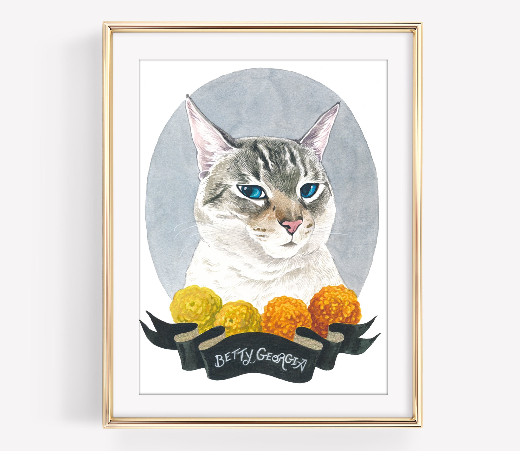 Custom Cat Portrait. Cat Art. Custom Pet Portrait. Custom Pet | Etsy