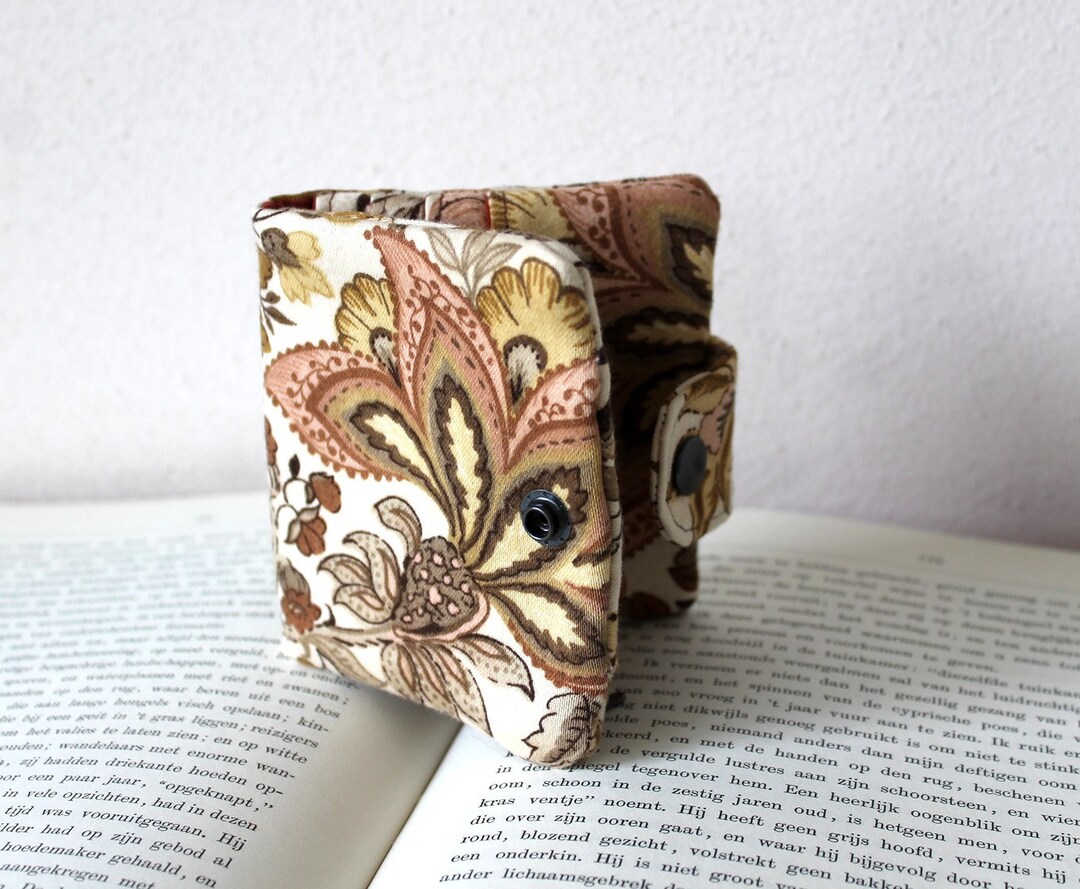 Unique Handmade Cotton Wallet With Beautiful Pink Vintage Floral Print ...