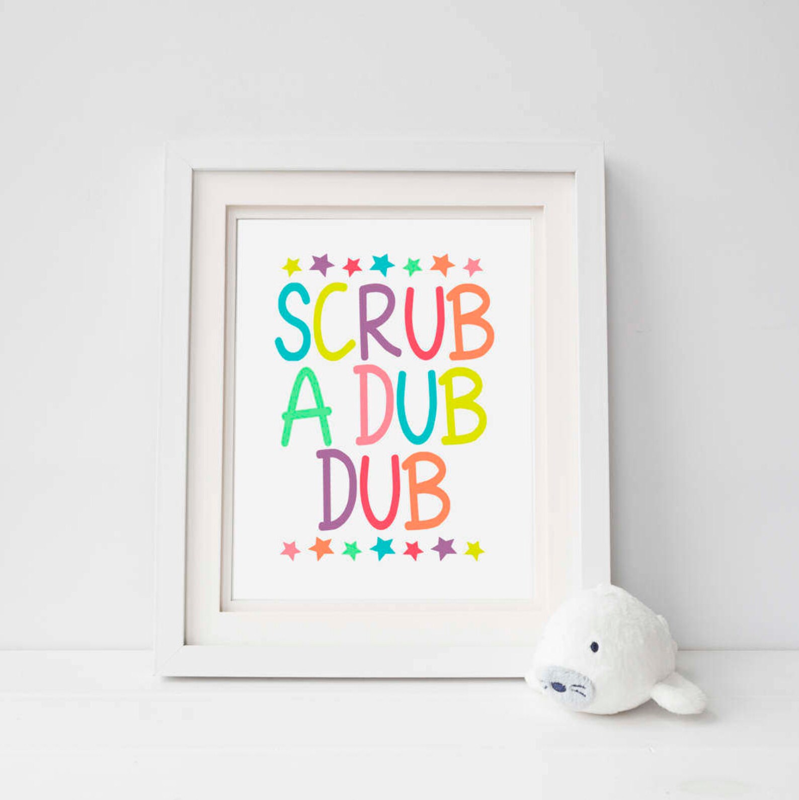 Scrub a Dub Dub Printable Kids Bathroom Art Rules - Etsy