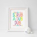 Scrub a Dub Dub Printable Kids Bathroom Art Rules - Etsy