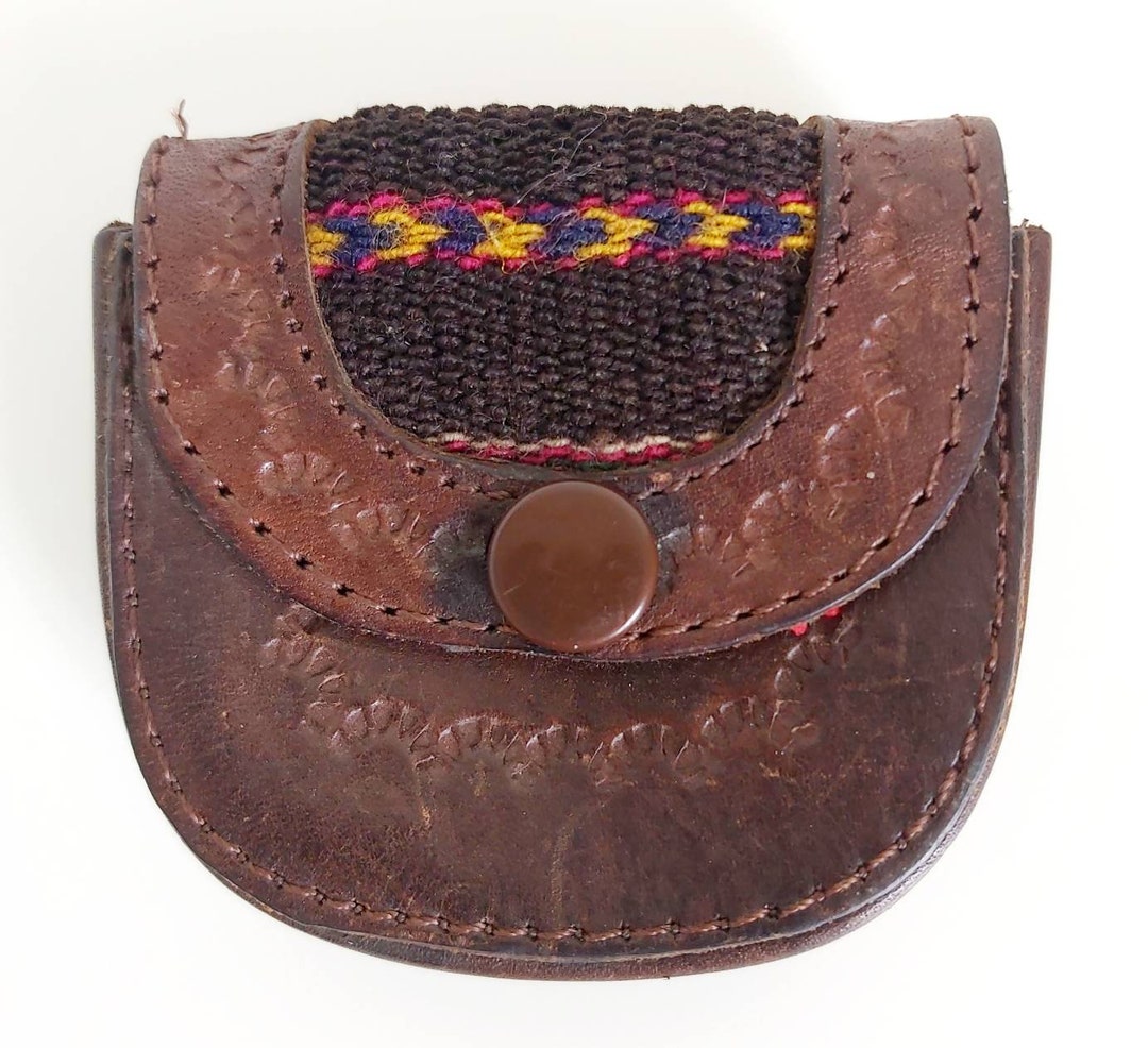 Leather Coin Change Purse Pouch Brown With Belt Loop Handcrafted in ...