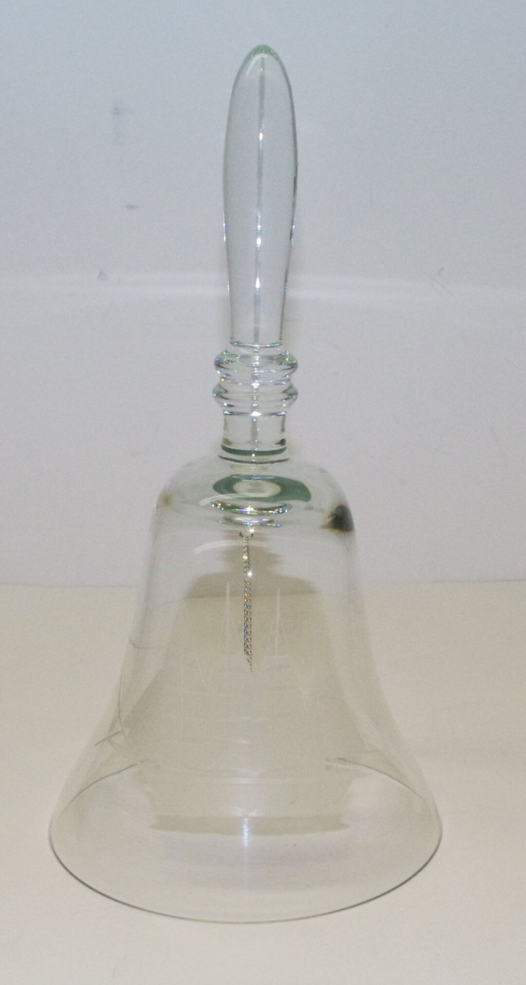 Vintage Large Etched Glass Dinner Bell Nautical 10" - Etsy