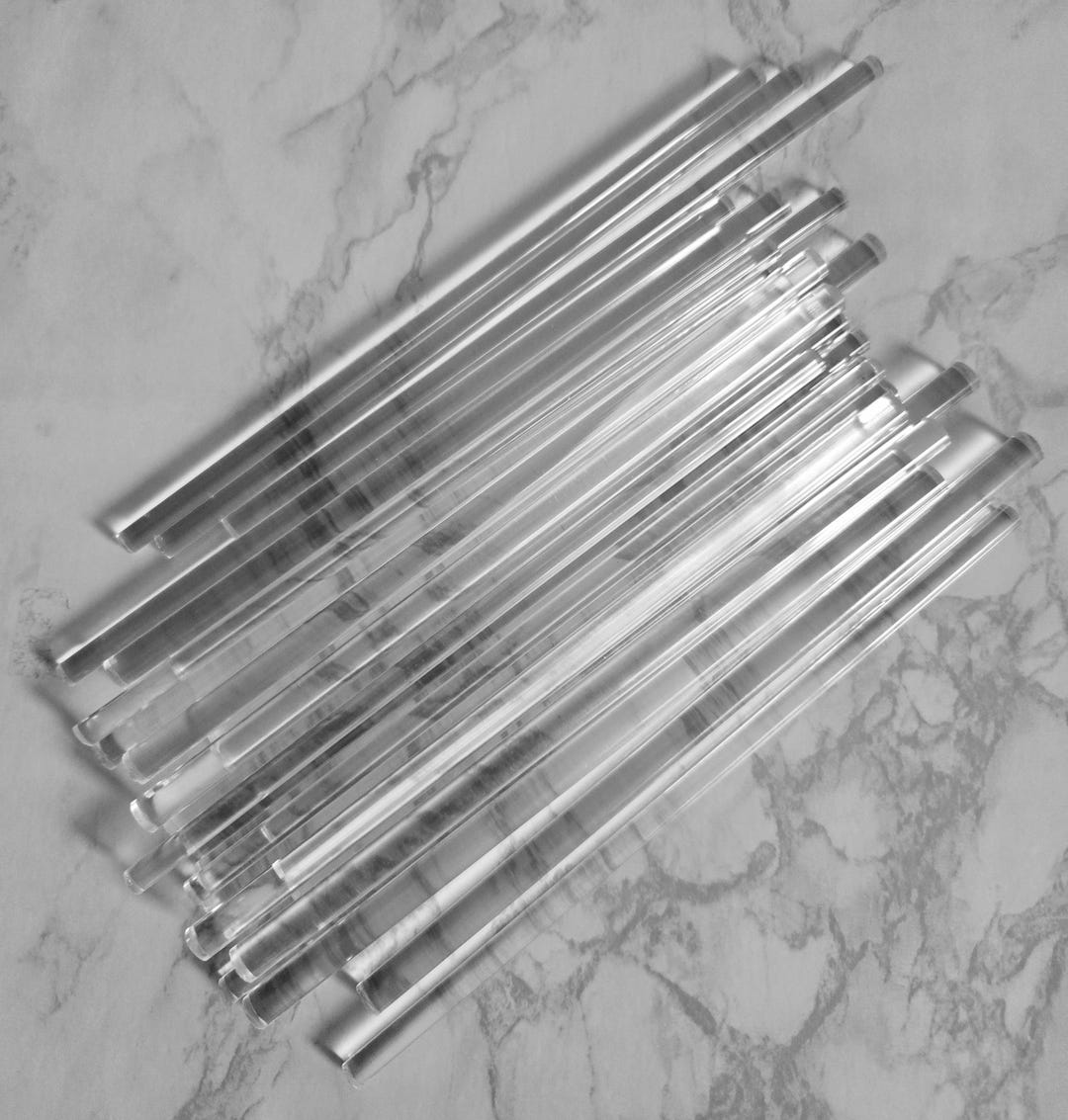 Clear Acrylic Rods: 6" Length, DIY Craft Supplies (12 Pc) - Etsy