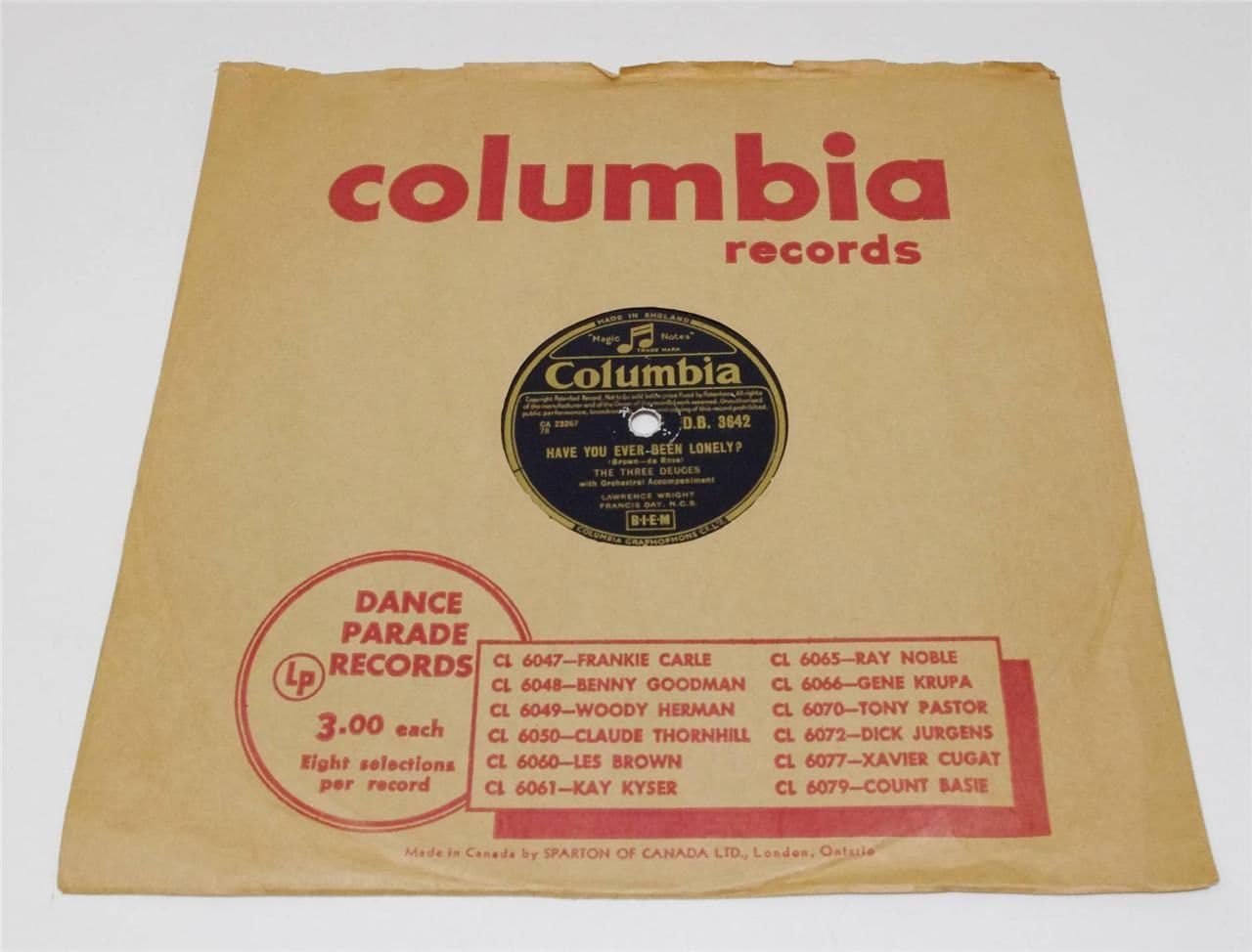 The Three Deuces - Have You Ever Been Lonely 78 Rpm Record - Etsy