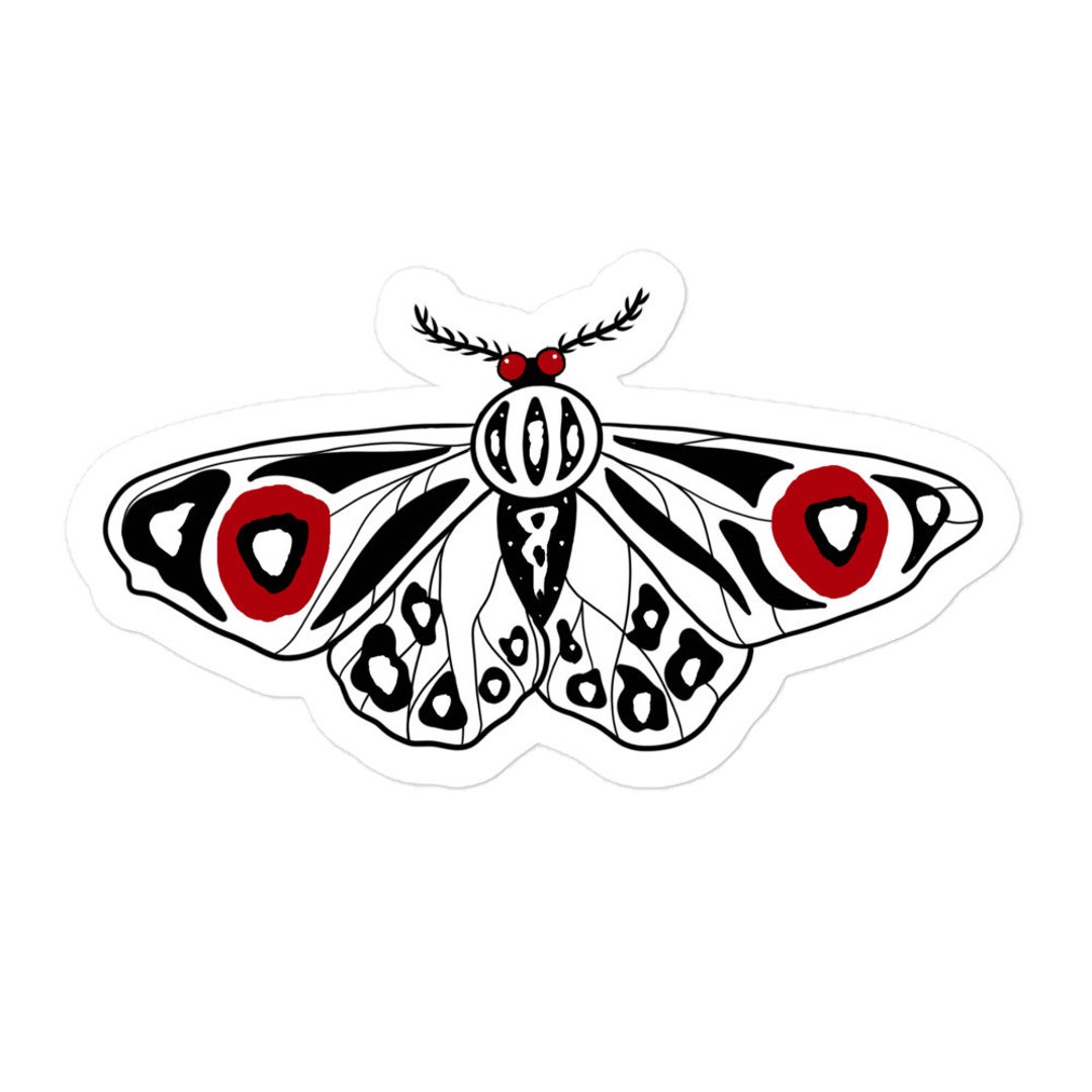 Mothman Sticker | Moth Tattoo Design Sticker | Laptop Sticker - Etsy