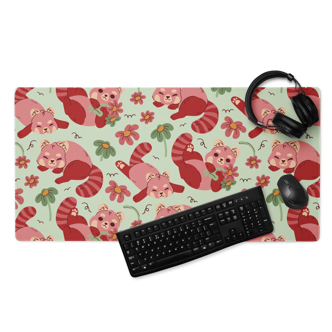 Red Panda Gaming Mouse Pad | Red Panda Gifts | PC Desk Accessories - Etsy