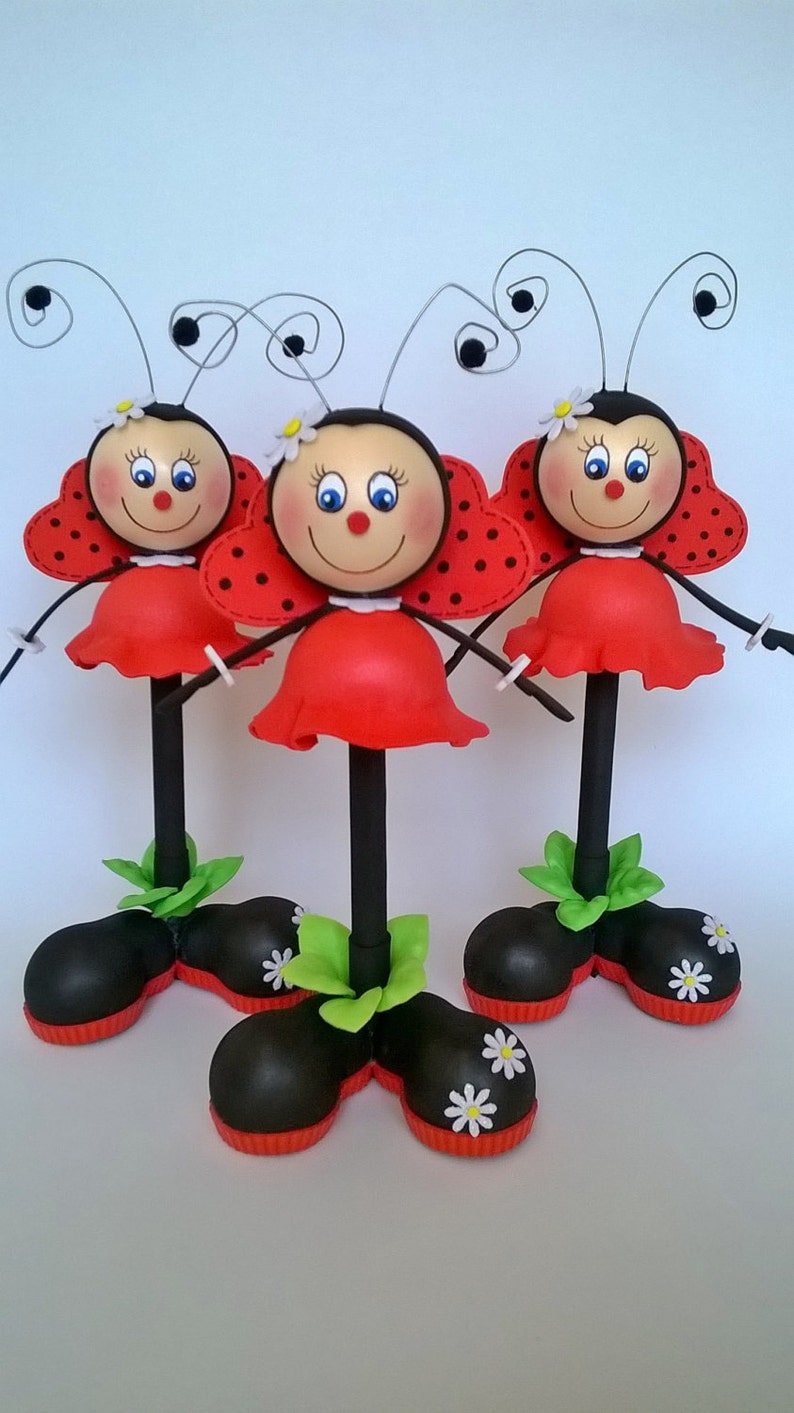 Foam Doll, Pen,lady Bug Doll, Birthday Decoration, Table Decoration ...