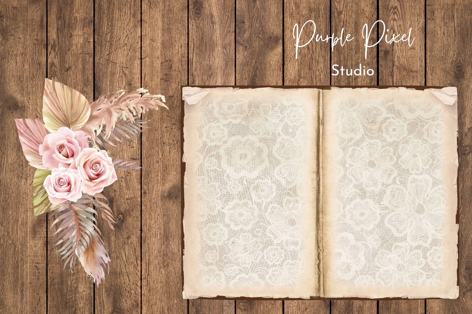 Printable Unlined Journal Pages, Digital Vintage Papers, Unlined Pages ...