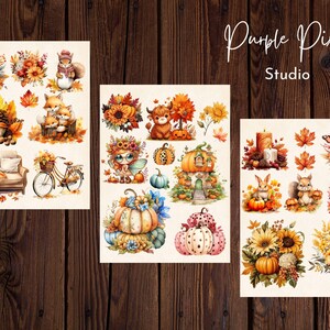 Junk Journal Ephemera, Autumn Fussy Cuts Printable, Adorable Ephemera ...