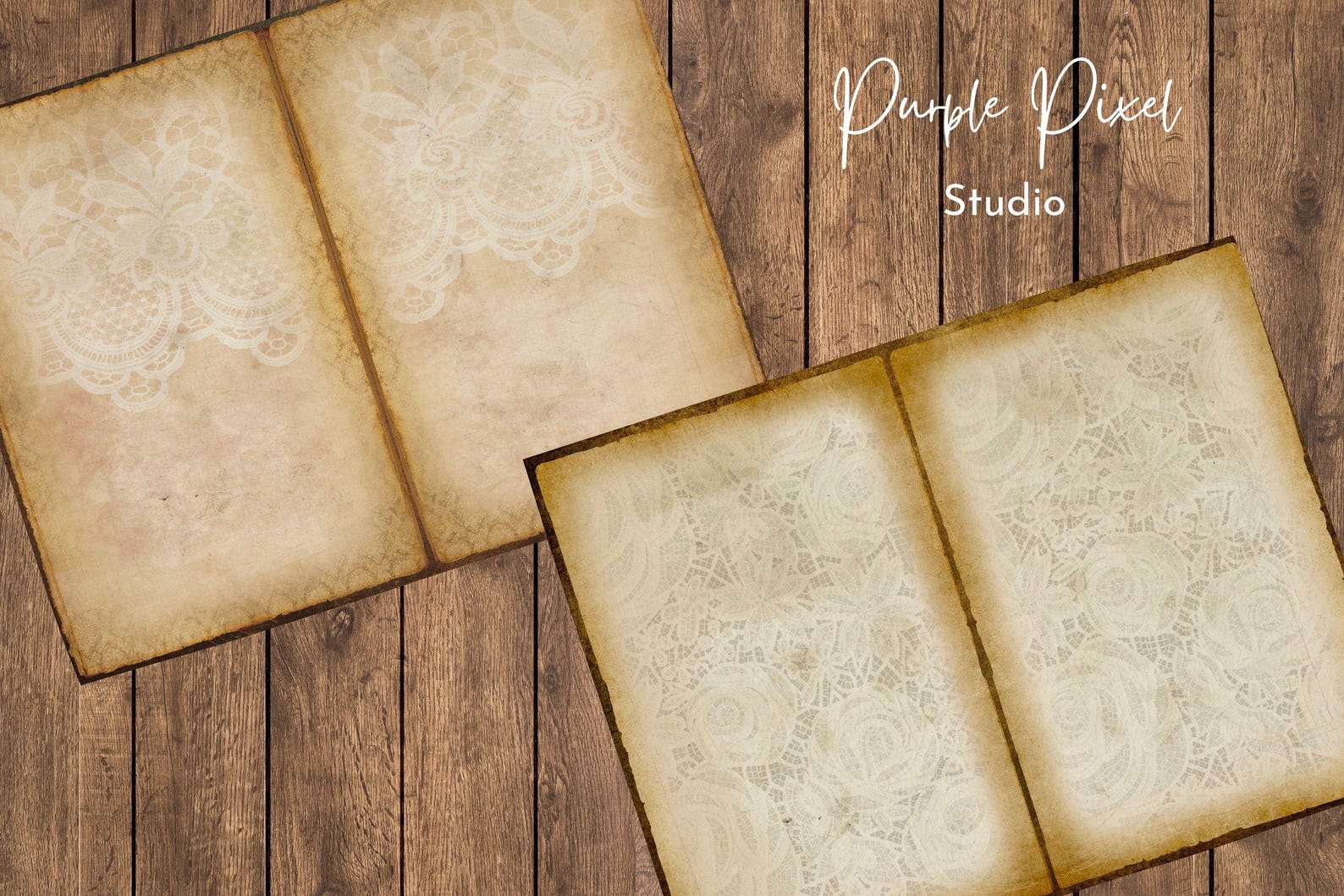 Printable Unlined Journal Pages, Digital Vintage Papers, Unlined Pages ...