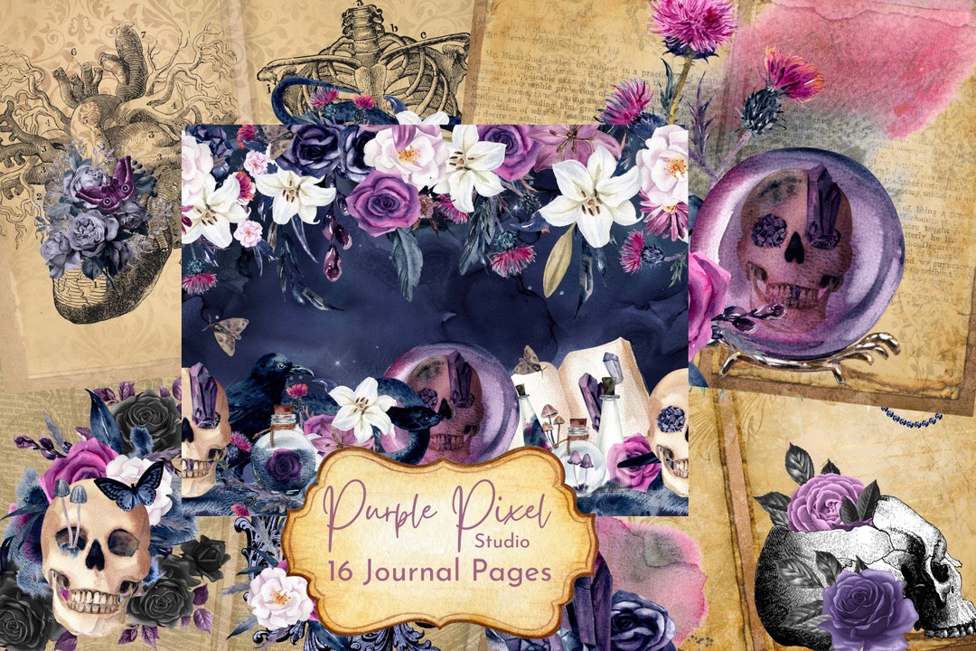 Gothic Themed Junk Journal Pages Goth Junk Jurnal Printable - Etsy