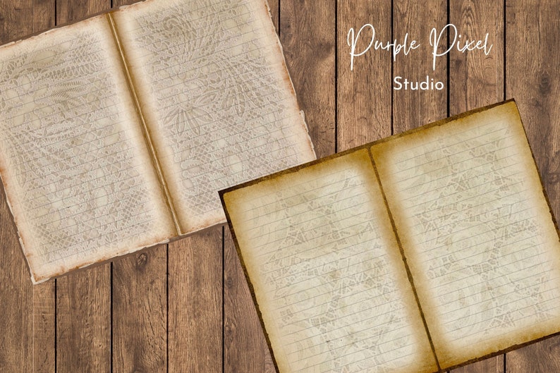 Printable Lined Journal Pages, Digital Vintage Papers, Ruled Pages ...