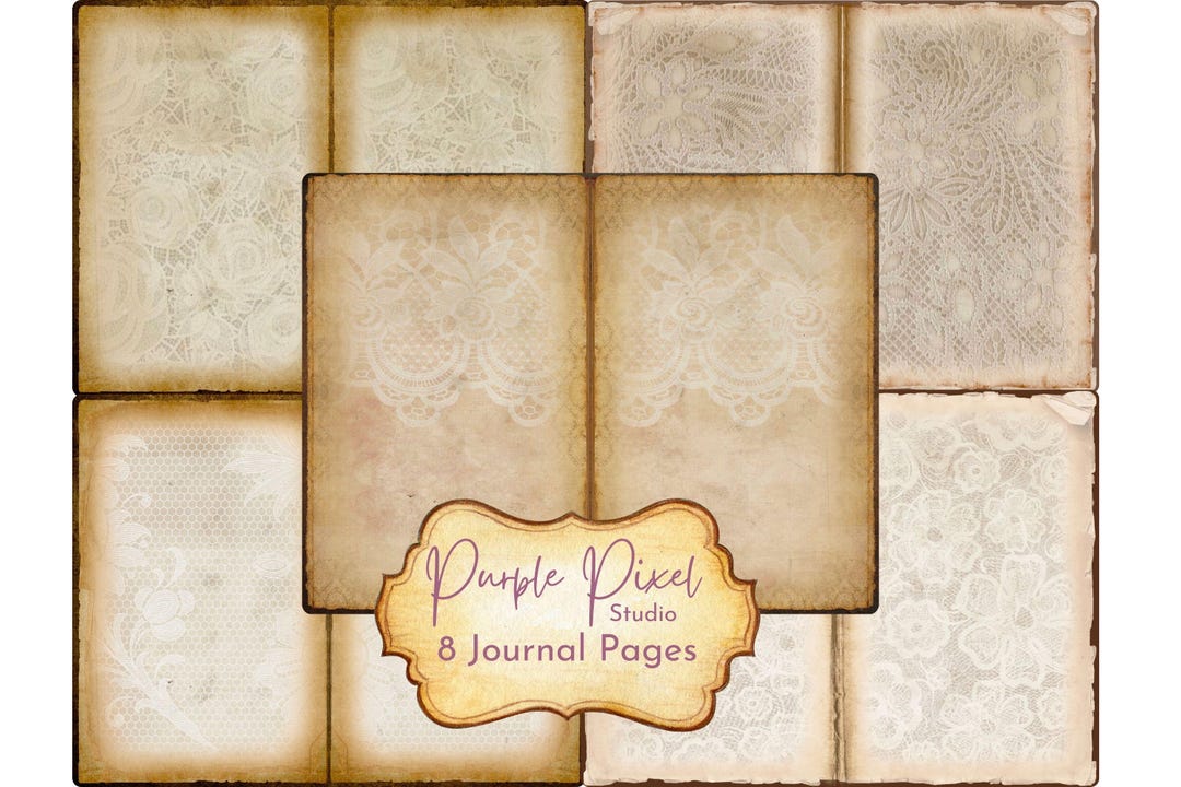 Printable Unlined Journal Pages, Digital Vintage Papers, Unlined Pages ...